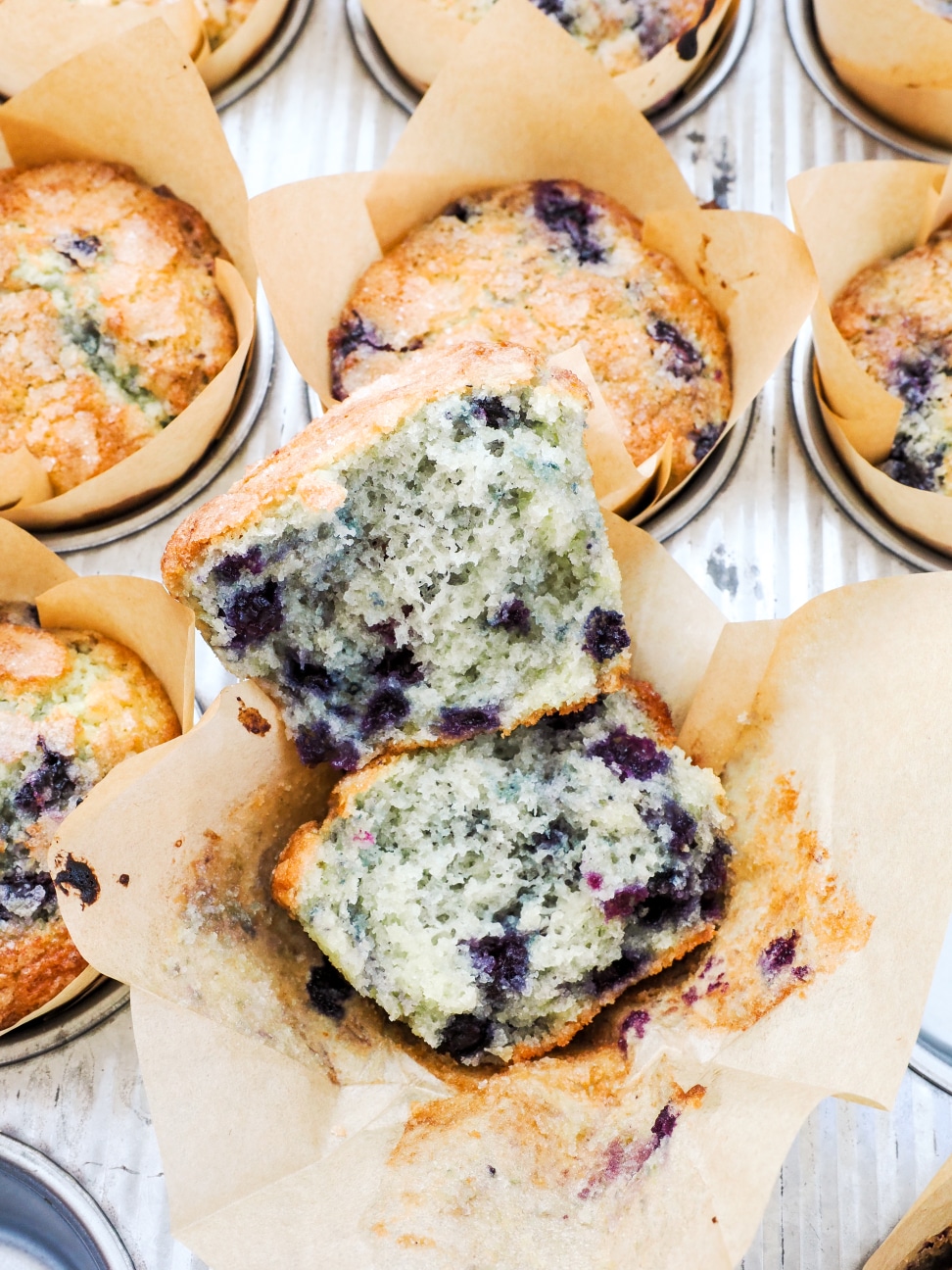 High-Altitude Blueberry Muffins | Dough-Eyed